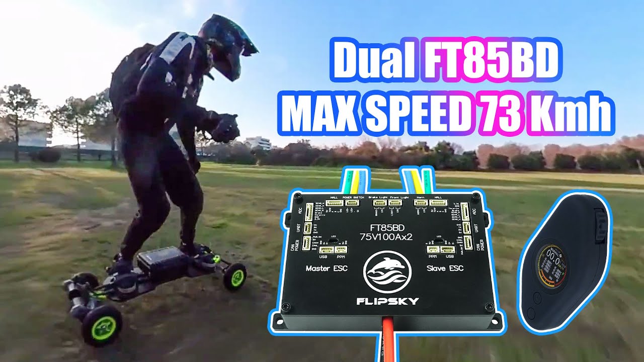 Flipsky FT85BD Dual ESC DIY Mountainboard Review |@Voodoo Board - YouTube