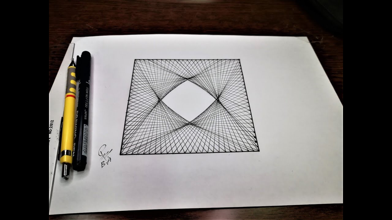 draw zentangle patterns|| drawing lines pattern _ geometric pattern ...