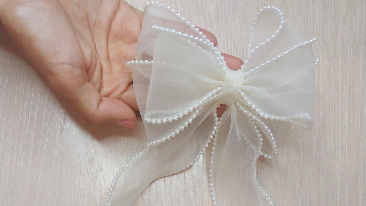 Шикарный бант на заколке-школьные бантики/DİY bow hair clip - YouTube