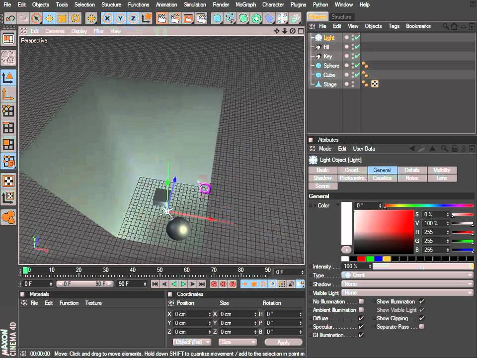 Cinema 4D Lighting 03 - 3 Point Lighting - YouTube