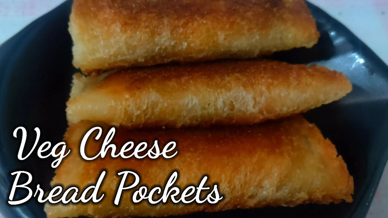 Veg Cheese Bread Pockets Recipe | Bread Pockets Quick and Easy Snack ...