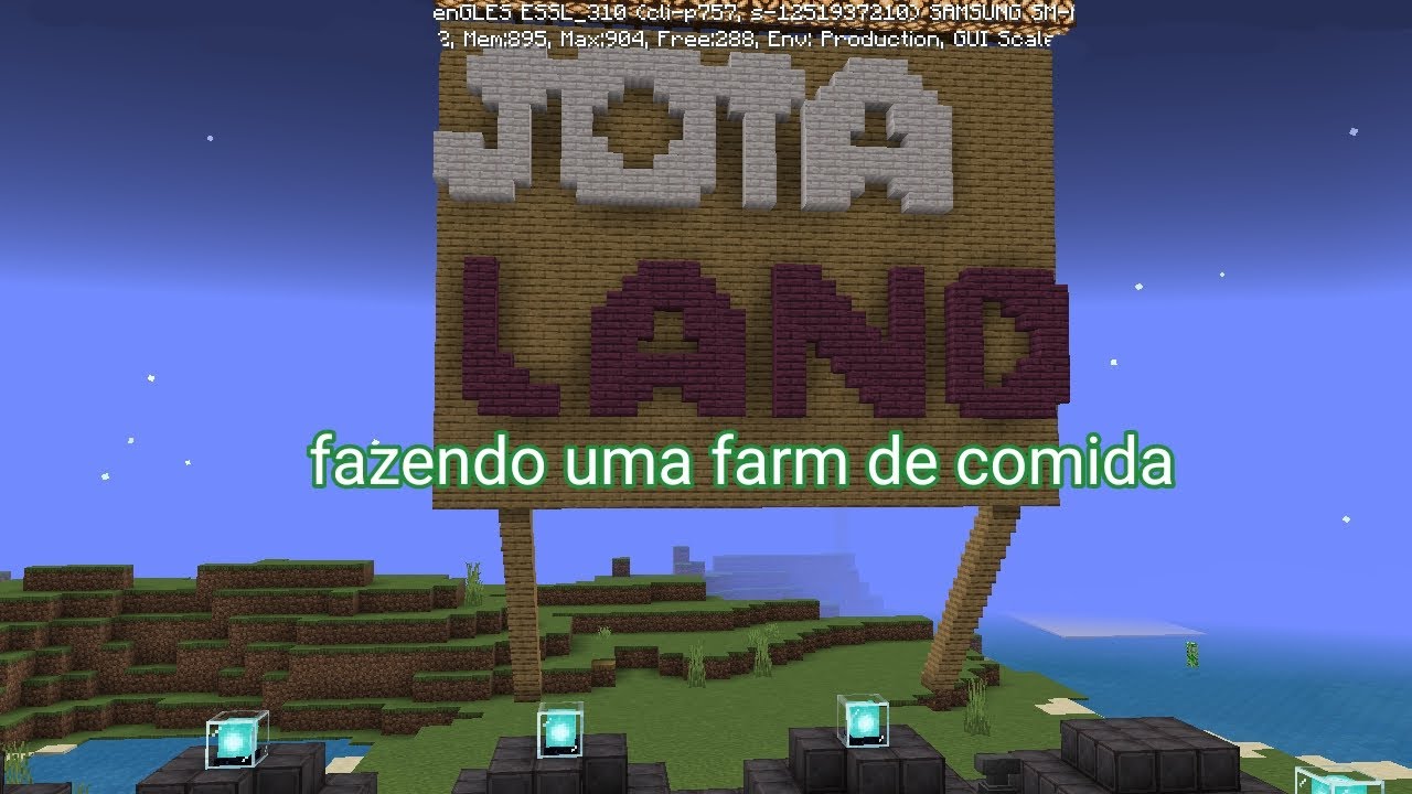 fazendo uma farm de comida no minecraft - YouTube