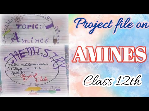class 12th chemistry project file || #topic Amines # chemistry project ...