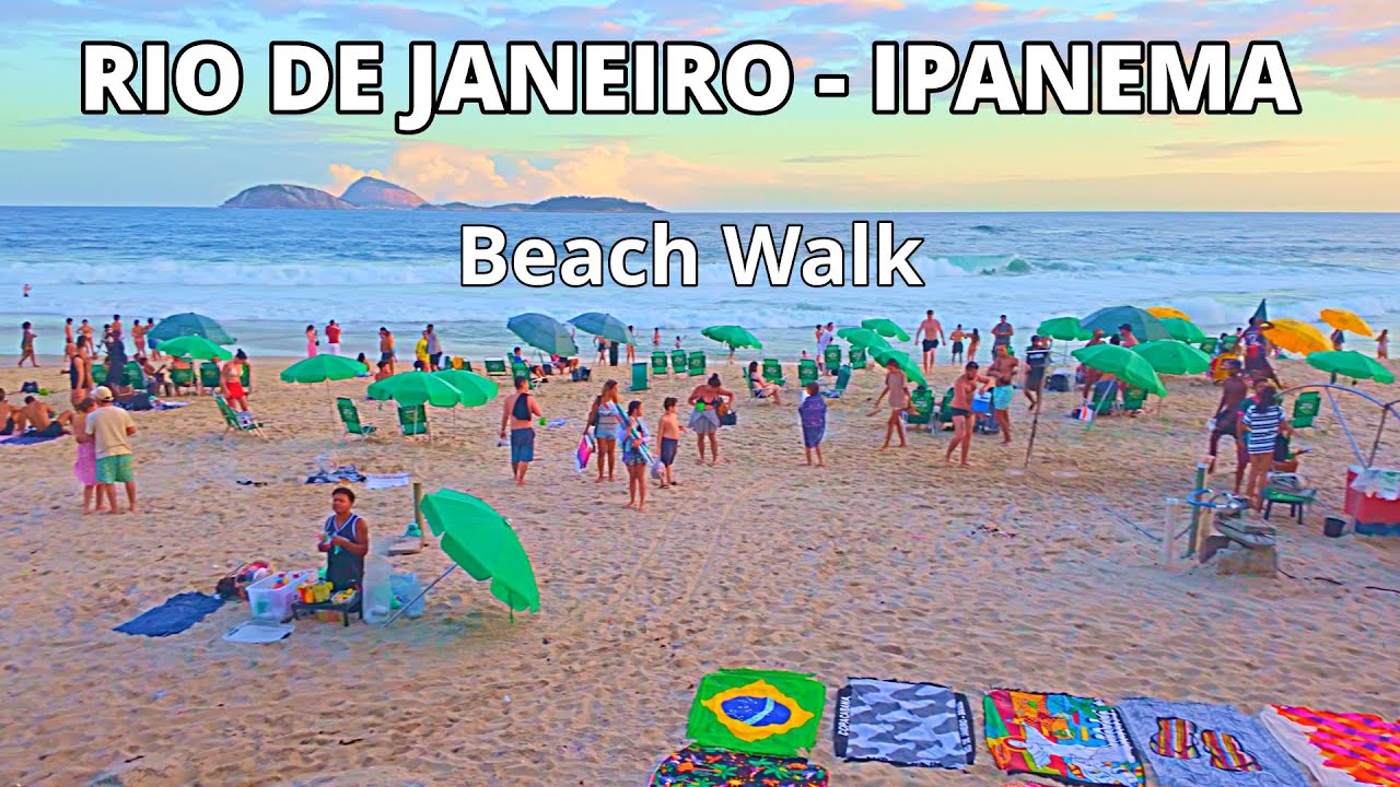 Rio de Janeiro, Brasil Walking Tour - Ipanema Beach Walk 4K - YouTube