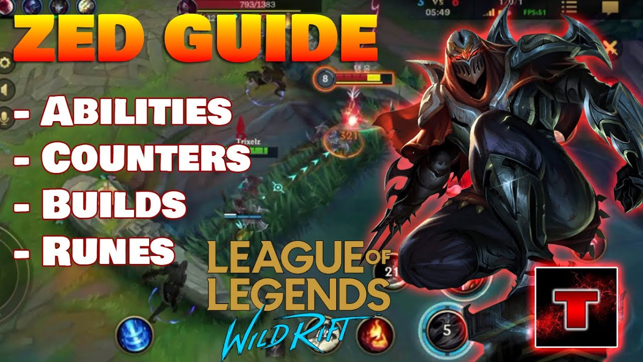 ZED GUIDE For Wild Rift | Abilities, Counters, Builds, Runes - YouTube