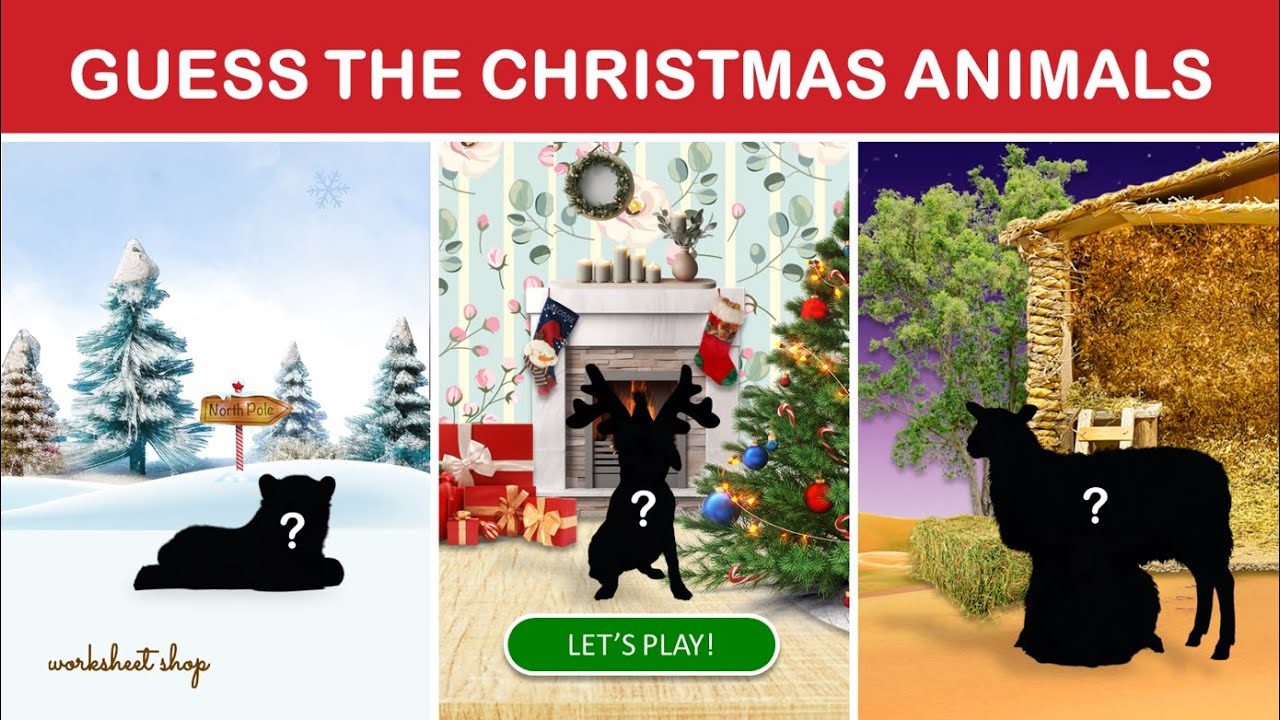 🎄🎅 Christmas Games for Family 2024 | Guess the Animal 🐑 - YouTube