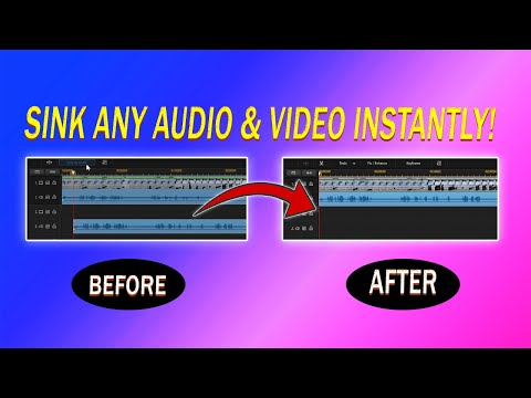 How to Sink Audio and Video on Power Director at One Click? | Step by Step