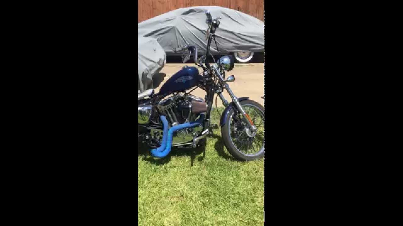 Harley exhaust with flappers - YouTube