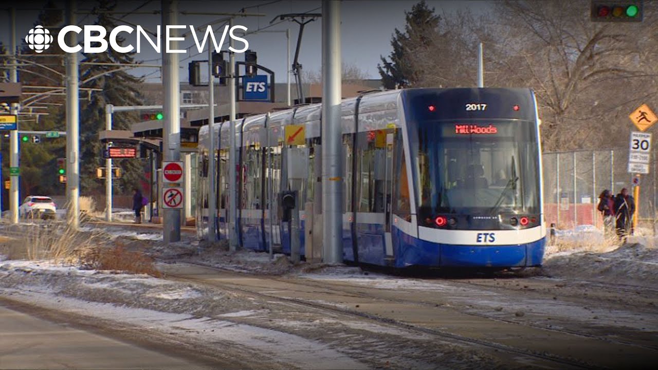 Edmonton removes some train cars on Valley Line LRT - YouTube
