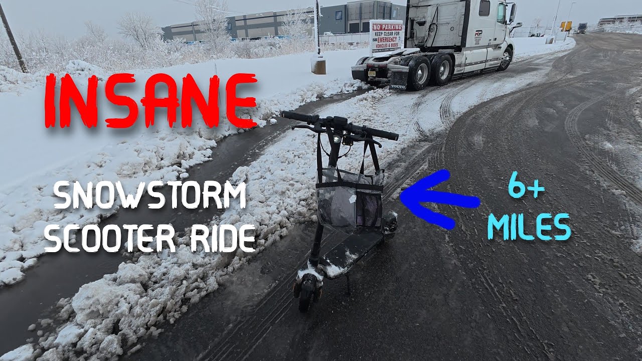 Insane Interstate Electric Scooter Commute in NYC during the snowstorm ...