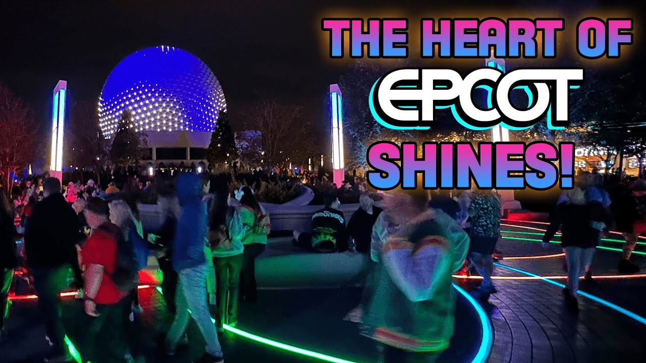 THE HEART OF EPCOT SHINES! Nighttime Tour of World Celebration Gardens ...