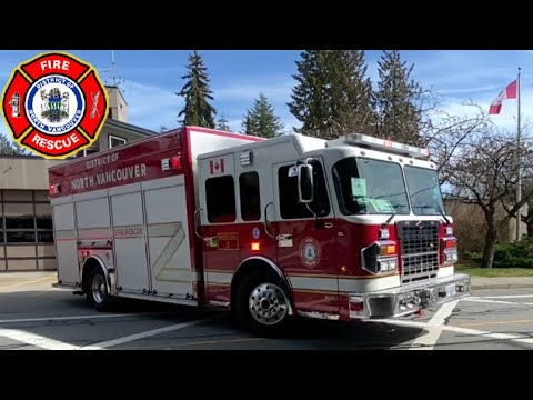 District Of North Vancouver Fire Rescue 1 Responding - YouTube