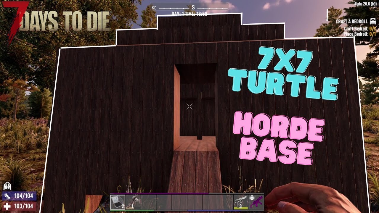 7x7 turtle base week 1 horde base concept (A20.6) - YouTube