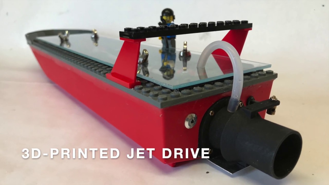High-speed non-LEGO boat powered by 3D-printed jet-drive - YouTube