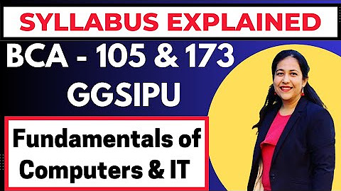 Fundamentals of Computers & IT (BCA Semester - 1 ) - YouTube