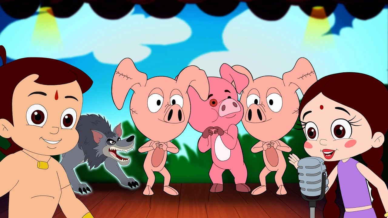Chhota Bheem - Three Pigs Story | Drama in Dholakpur | Cartoons for ...