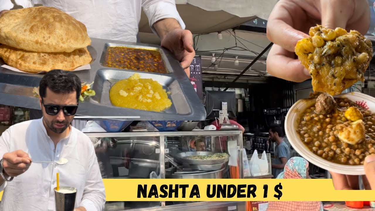 Street food Nashta points, Butt Halwa Puri , loaded Lassi and Shahi ...