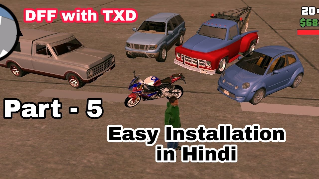 [Part-5] New Vehicles for GTA San Andreas Android | How to install DFF ...