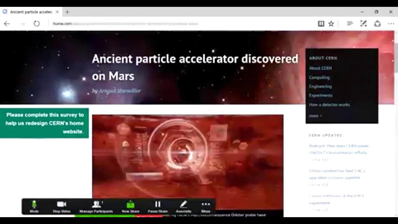 Particle accelerator/stargate found on Mars, NASA/CERN release - YouTube