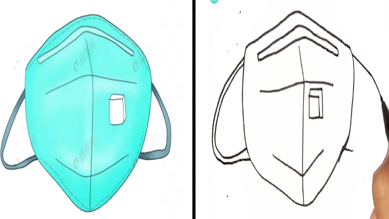 Simpel!! Cara menggambar masker dipakek dokter 2020 - YouTube