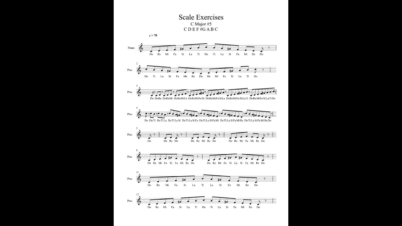 Scale Exercises C Major #5 - YouTube