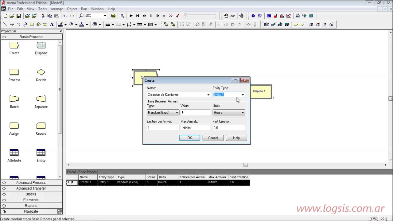 Curso Tutorial Simulación en Arena - 3 Bloque Create - YouTube