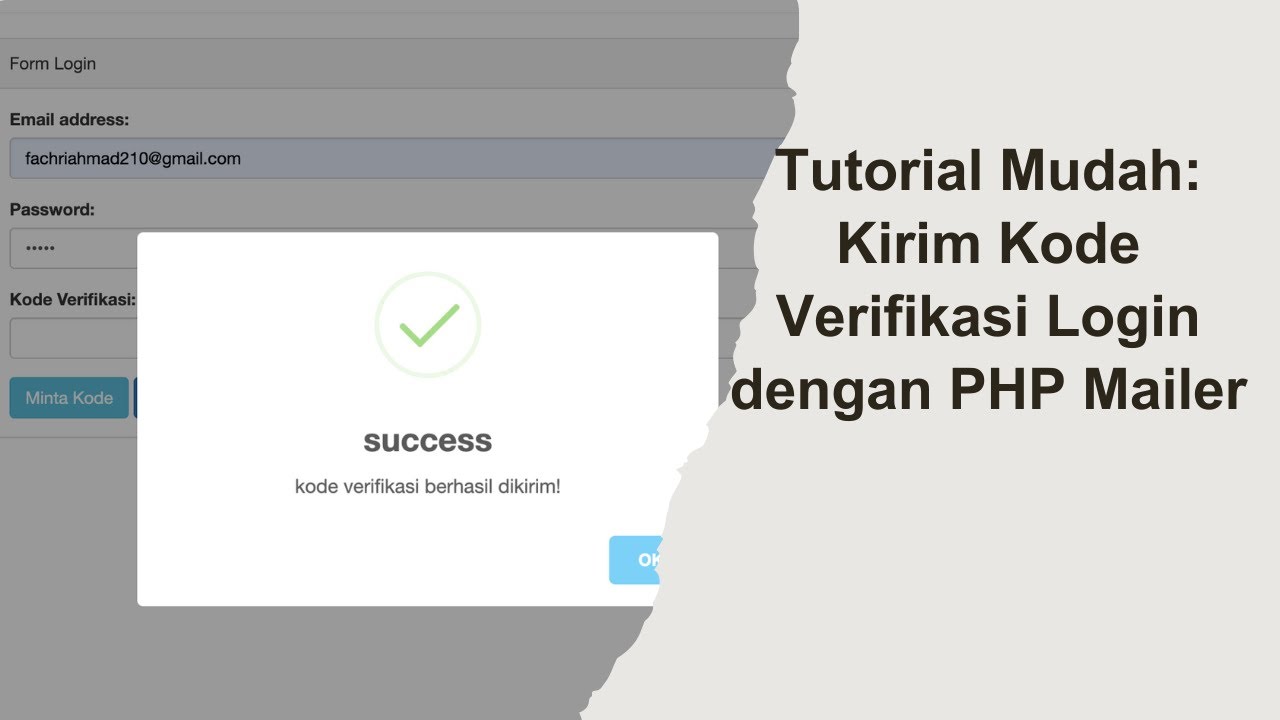 Tutorial Mudah: Kirim Email Kode Verifikasi Login dengan PHP Mailer ...