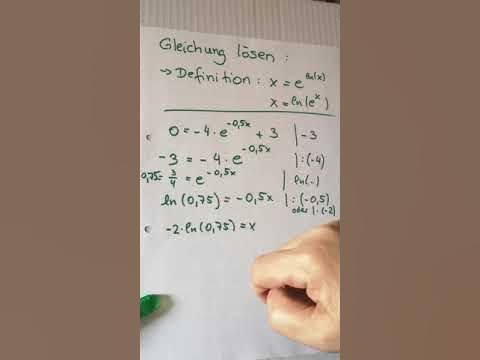Mathe A042: Lösen der Exponentialgleichung mittels ln-Definition - YouTube