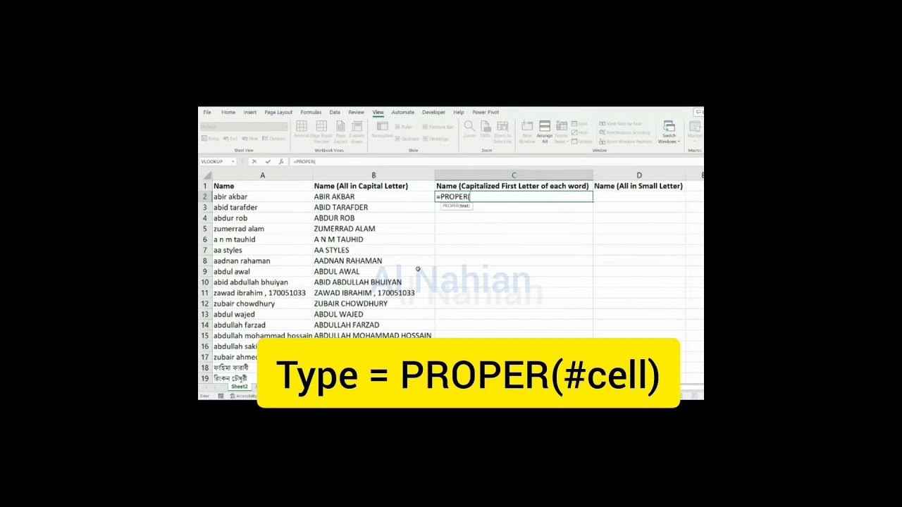 How To Capitalize Letters In Excel Exceltutorial Excel Exceltips Exceltricks Excelshorts 