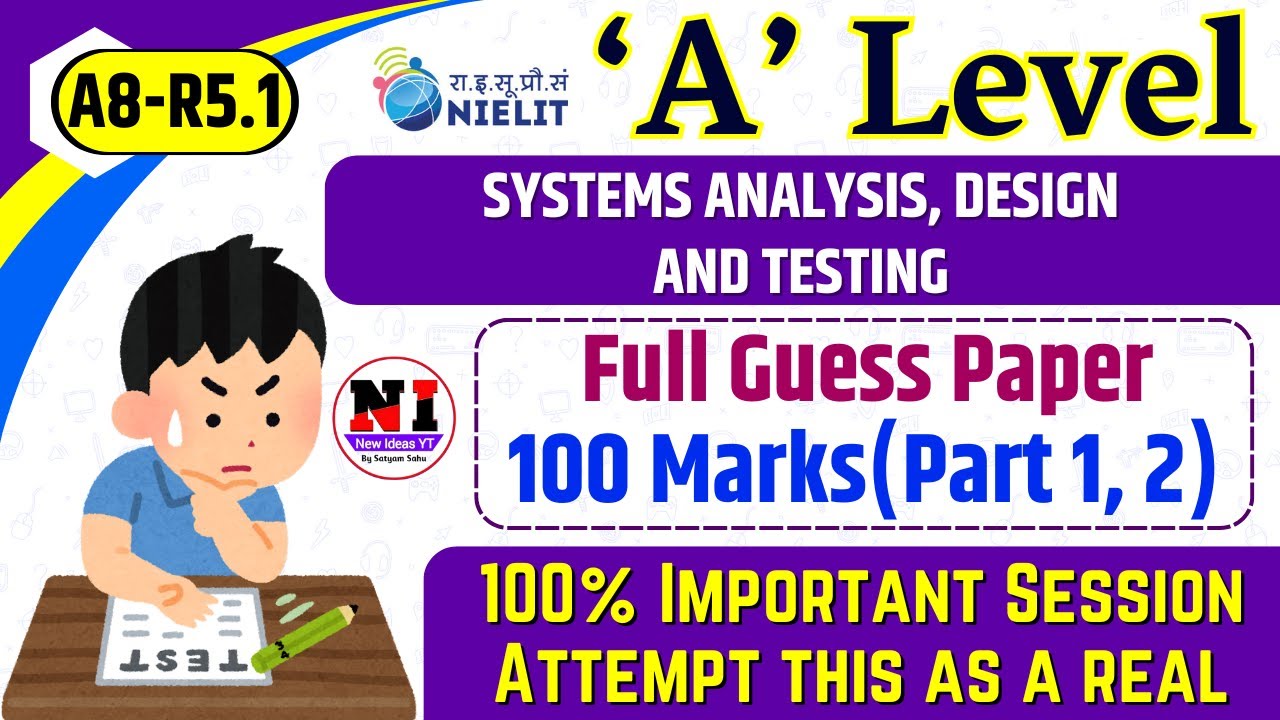 A Level A8-R5.1 Guess Paper | SYSTEMS ANALYSIS, DESIGN AND TESTING | A ...