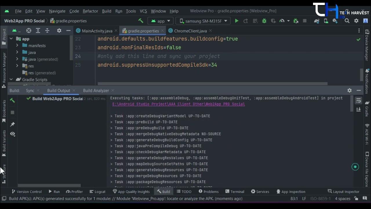 How To Solve We Recommend Using A Newer Android Gradle Plugin To Use Compilesdk 34 Problem