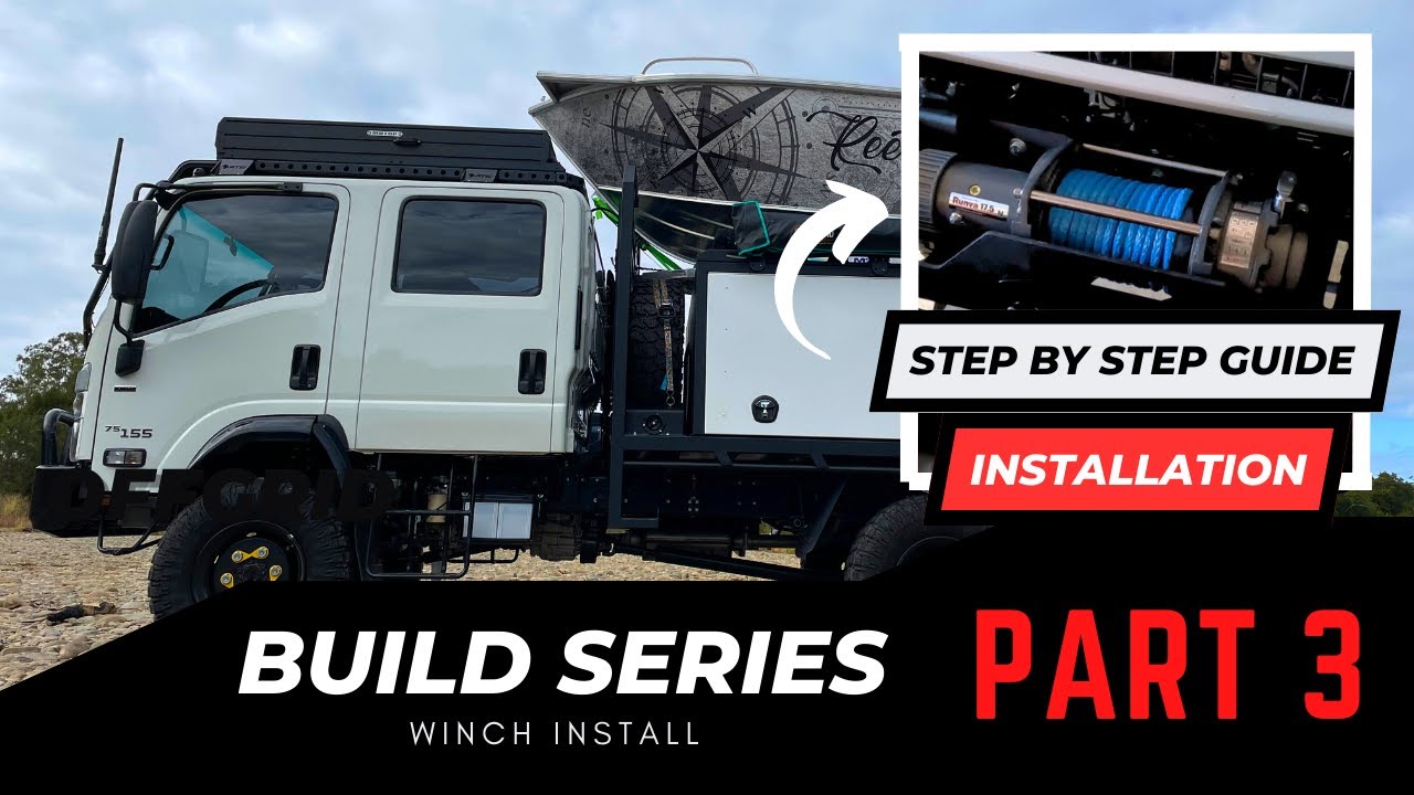 ISUZU NPS 4x4 TRUCK BUILD - 2x RUNVA 17500 LB WINCH INSTALL. Building ...