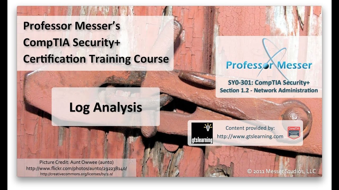 Log Analysis - CompTIA Security+ SY0-301: 1.2 - YouTube