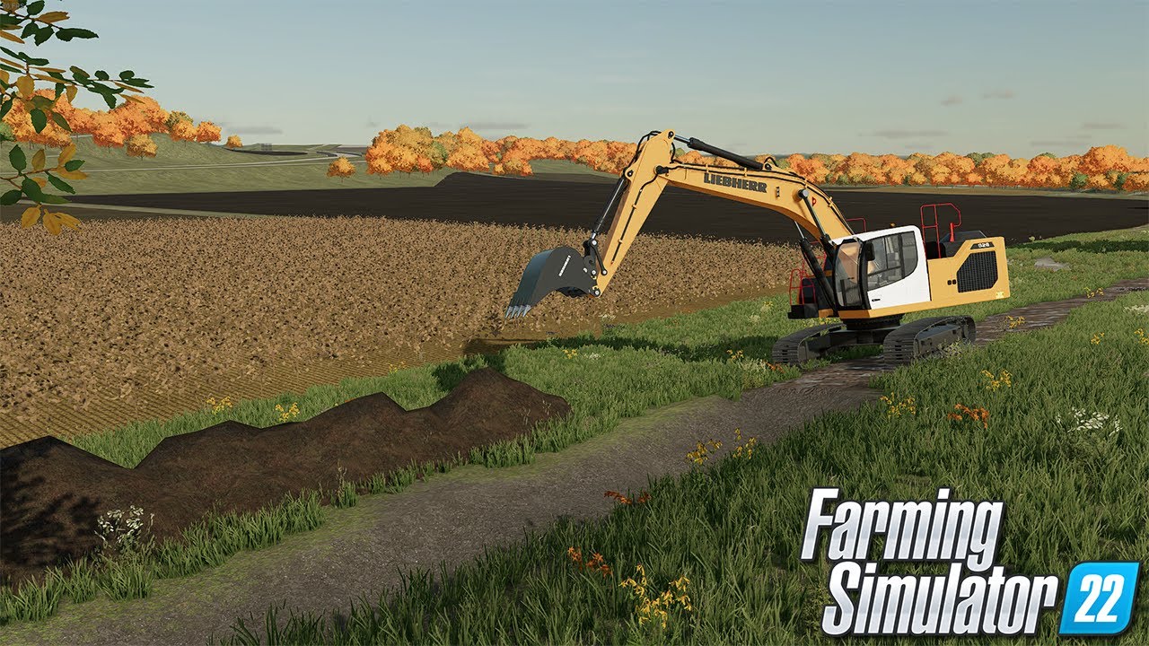 👷 OPENING TRENCH FOR PIPES WITH NEW MOD TERRA FARM !! | FARMING ...