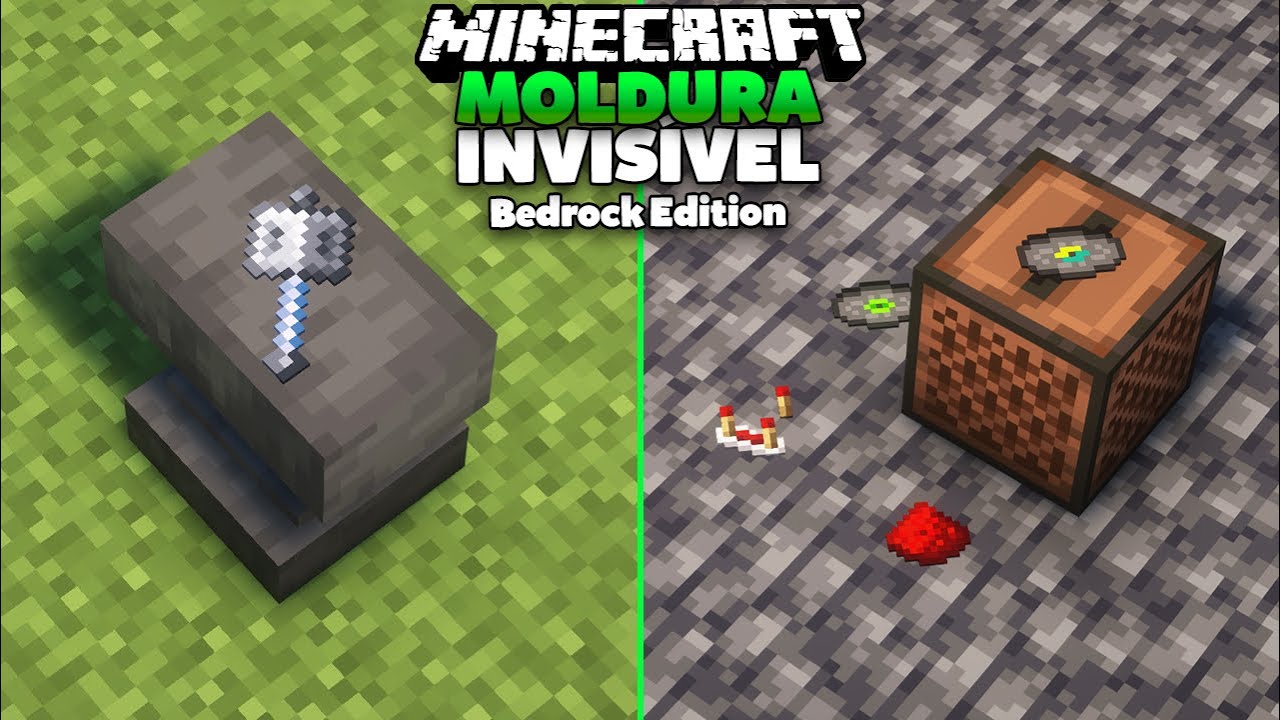 Minecraft: COMO PEGAR A MOLDURA INVISÍVEL (Bedrock Edition) - YouTube