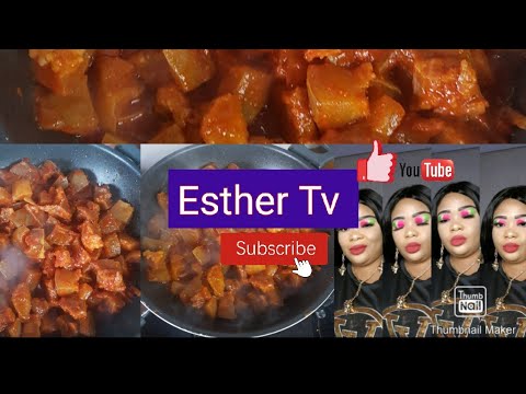how to prepare Nigeria ponmo sauce cow skin - YouTube