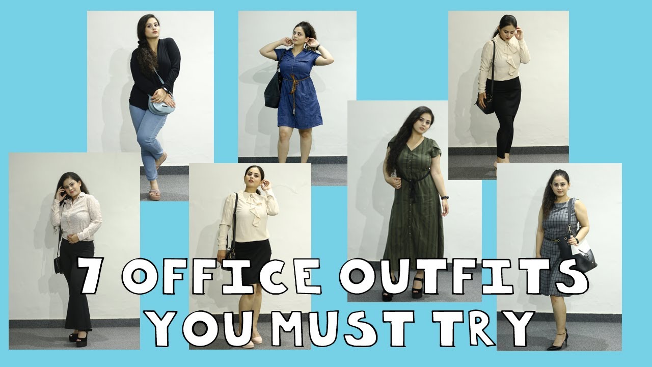 7 DAYS OF WORK OUTFIT IDEAS | FORMAL | INFORMAL | OFFICE WEAR LOOKBOOK ...