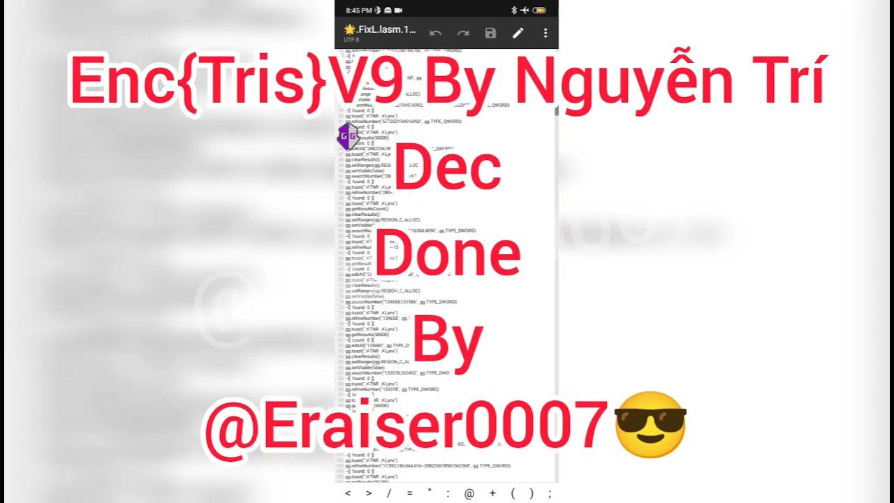 # Enc{Tris}V9 REMOVING BLOCKERS WITH LASM || TUTORIAL 51 ||DEC BY @ERAISER0007 || @ERAISER - YouTube