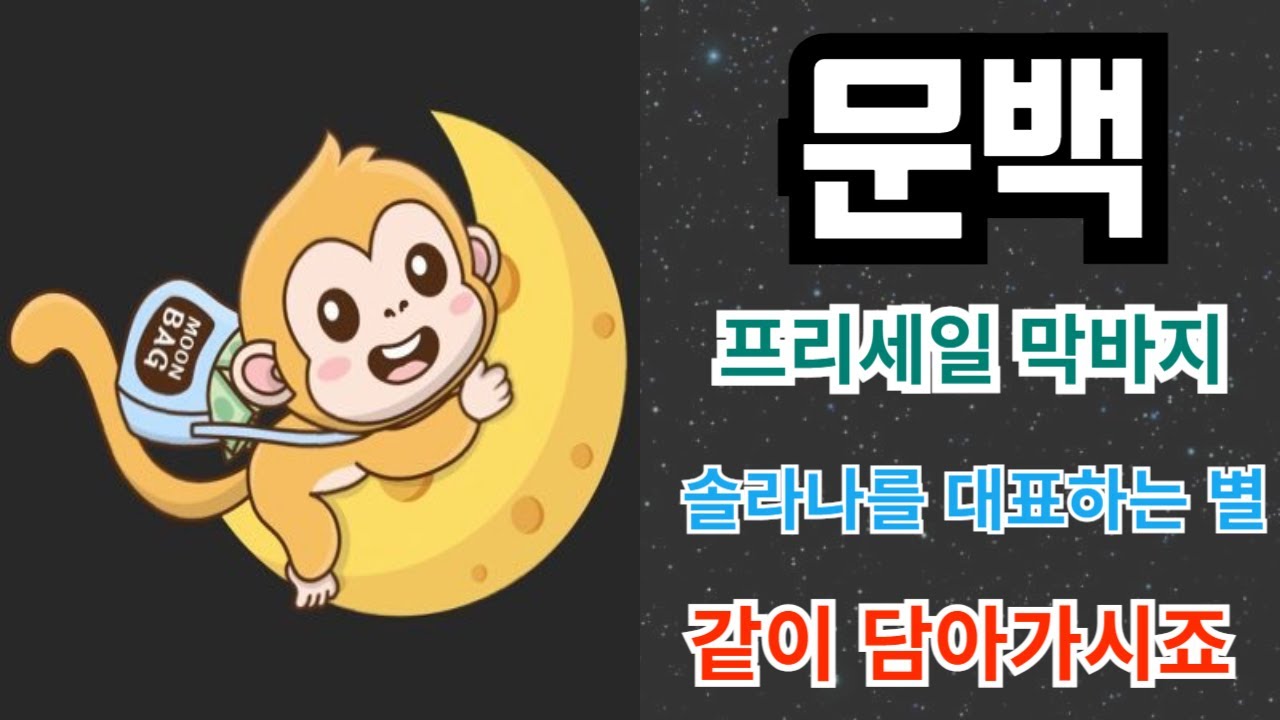 프리세일 막바지 돌입한 문백 코인 솔라나를 대표하게 될 앞으로 성장 가능성이 무궁무진한 밈코인을 지금 선점하실 수 있는 마지막