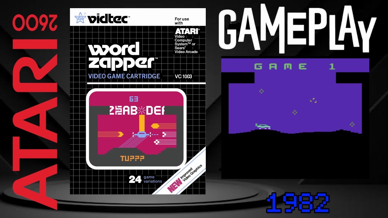 WORD ZAPPER - Atari 2600 Gameplay - YouTube