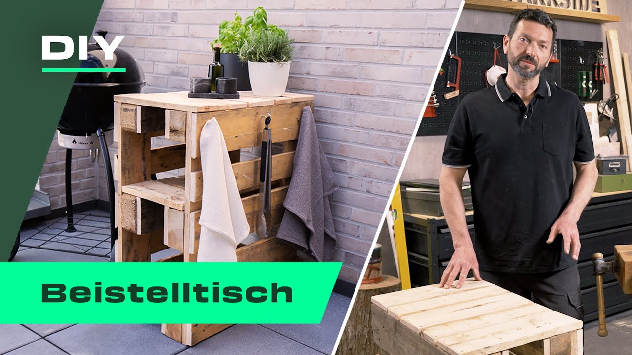 PARKSIDE DIY - Beistelltisch aus Paletten | Du Packst Das! - YouTube