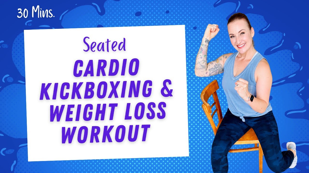 SEATED WALKING & CARDIO KICKBOXING: Low Impact Chair Cardio Workout For ...
