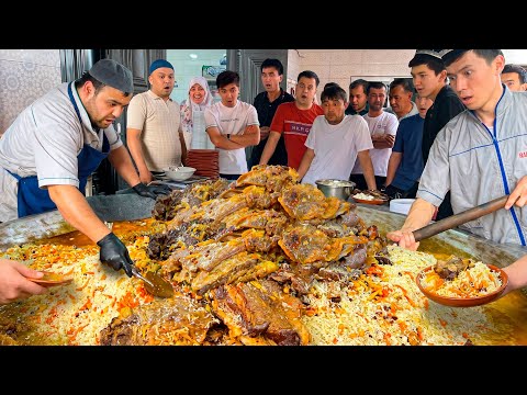 İNANILMAZ! Özbekistan'ın EN İYİ PİLAV MERKEZLERİNDEN BİRİ. MÜŞTERİLER bu yemeği yemek için SIRADA