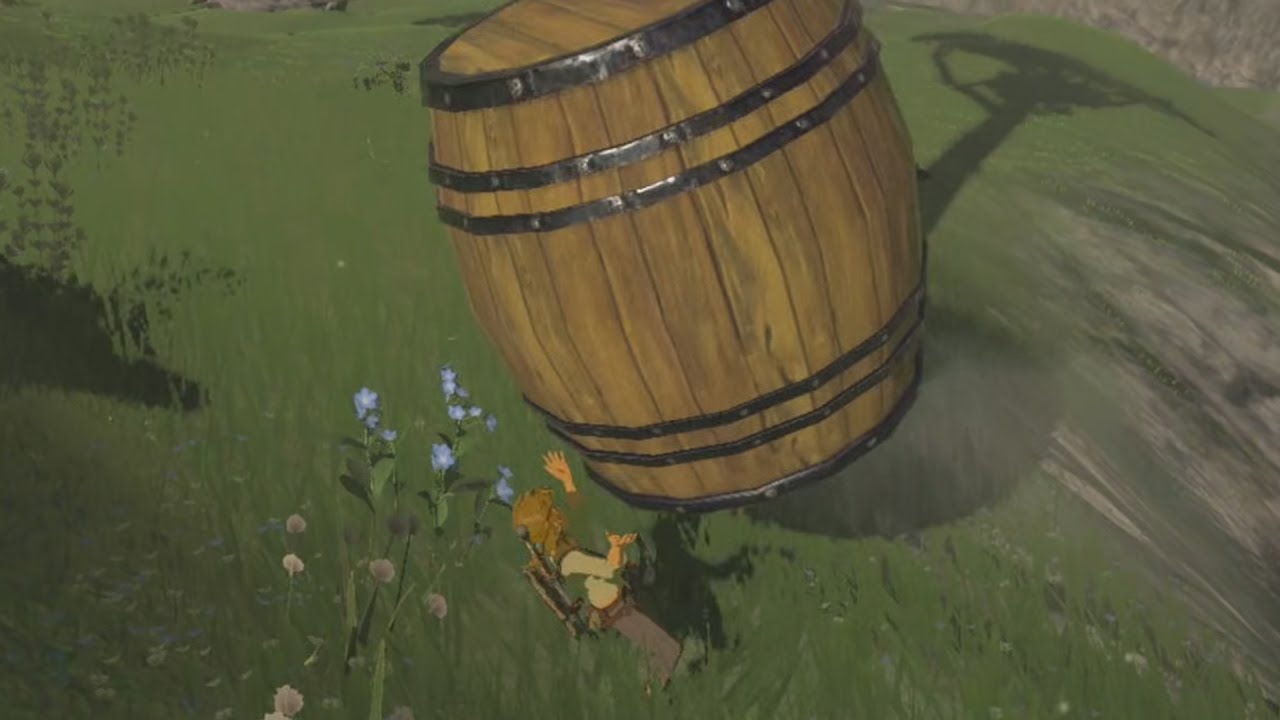 Zelda: Breath of the Wild - Stealth Action with the Giant Barrel - YouTube