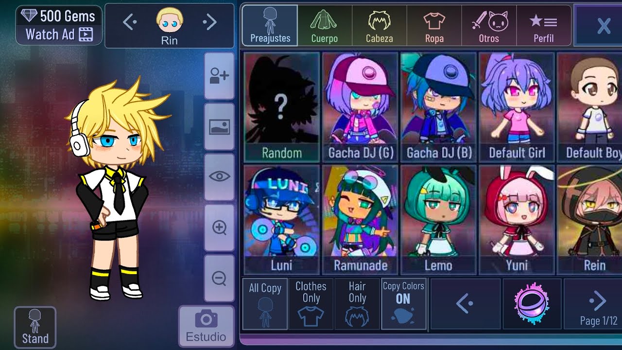 Haciendo a Kagamine Len de "Vocaloid" en gacha club - YouTube