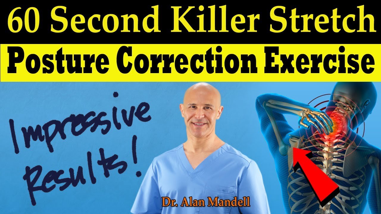 60 Second Killer Stretch for Poor Posture Correction (Rounded Shoulders ...