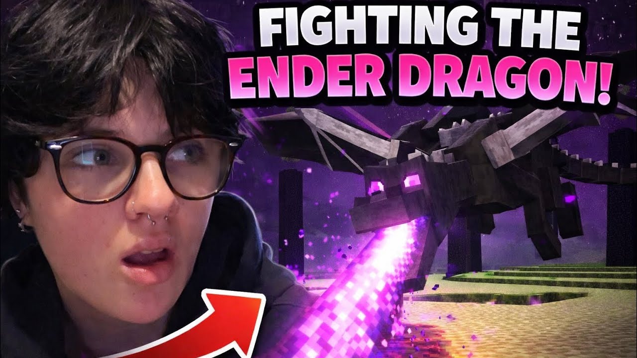 Fighting The Ender Dragon (Survival Pt:14) - YouTube