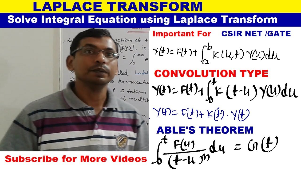 #03 INTEGRAL EQUATION OF CONVOLUTION TYPE OF LAPLACE TRANSFORM ...