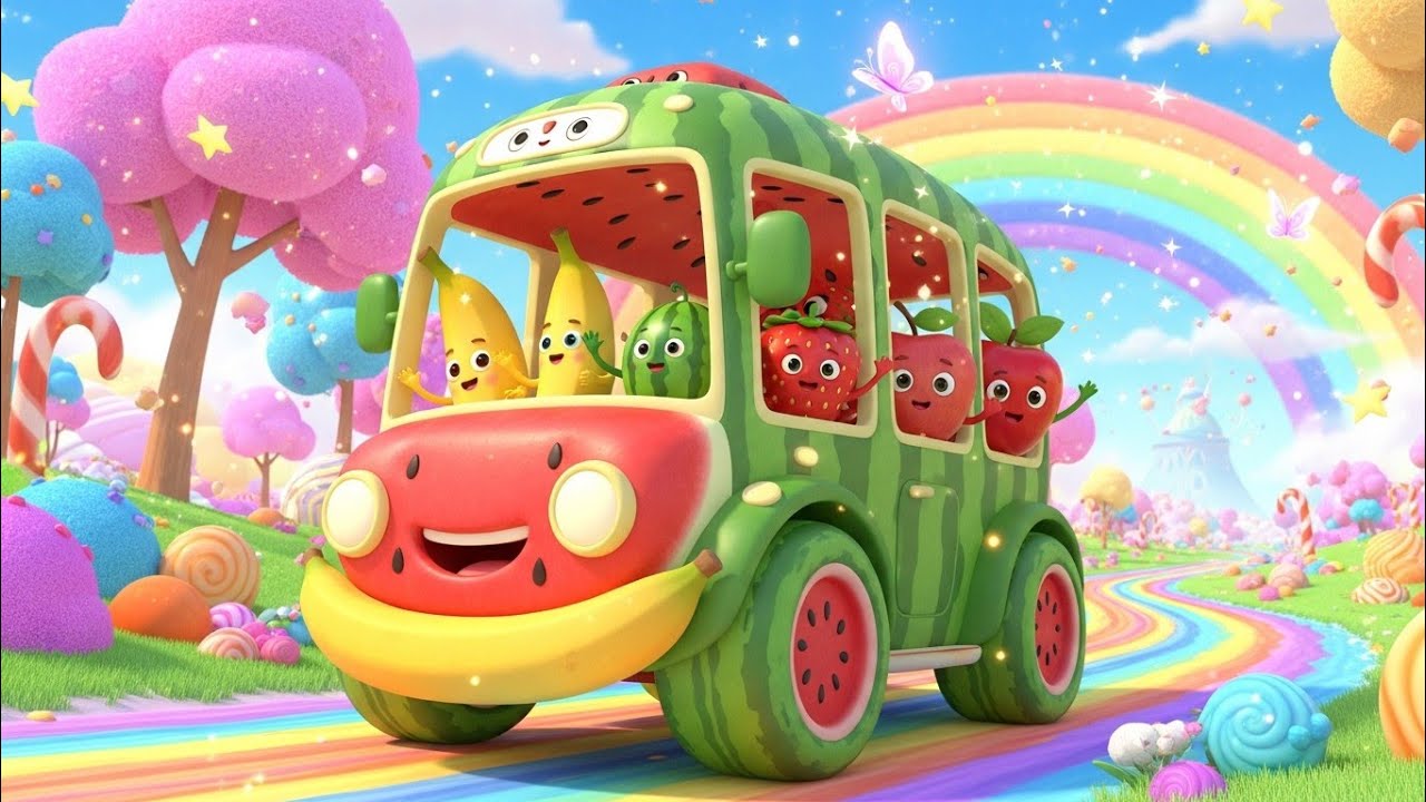 The Fruit Bus Song! 🍉🍌 | Wheels on the Fruit Bus Go Round | Kids ...