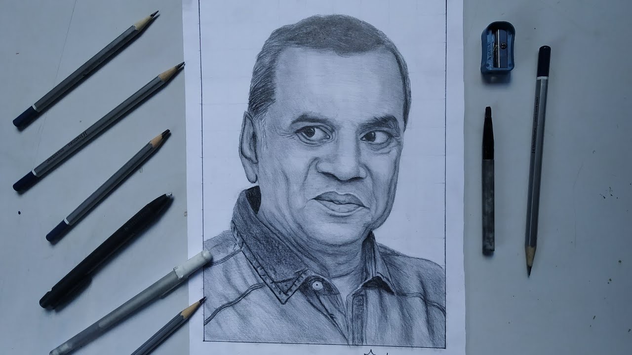 How to draw the portrait of Paresh Rawal with graphite pencils. 🙂👍 ...